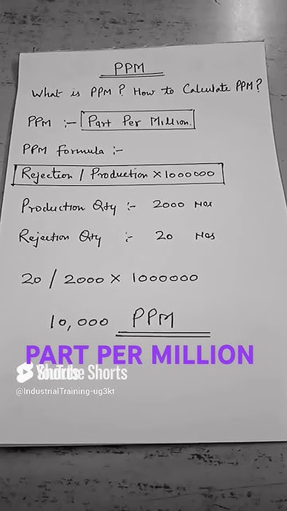 What is ppm?how to calculate ppm!ppm calculation#shorts#formula ...