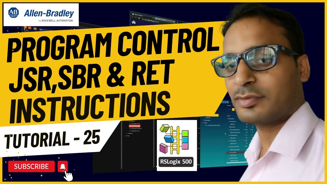 Allen Bradley Plc Training 25 Jsr Sbr And Ret Instruction Program Control Subroutine In Plc