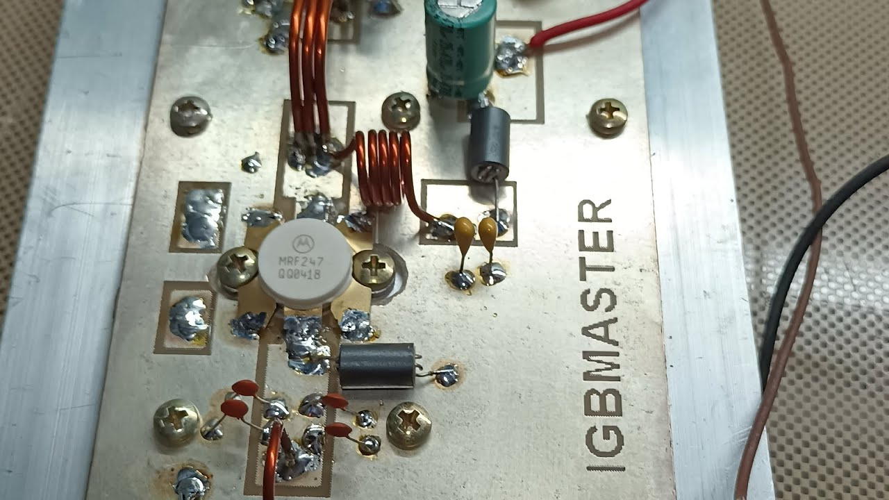 Como montar amplificador RF FM 80W - Transistor MRF247 - YouTube