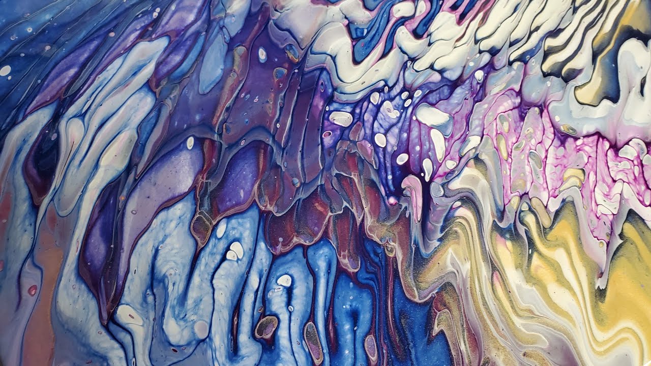 Stained Glass 💙 Going Rogue again! 16x20 Wandering Straight Pour Beauty ...