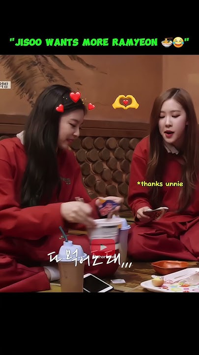 One bowl is never enough for Jisoo! 😆🍜#jisoo #jennie #lisa #rosé #blackpink - YouTube