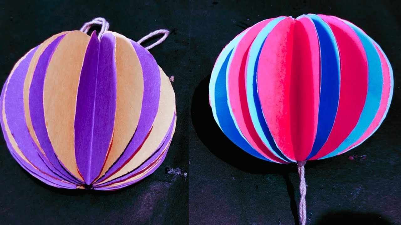 Christmas Paper Ball Decoration For Kids - YouTube