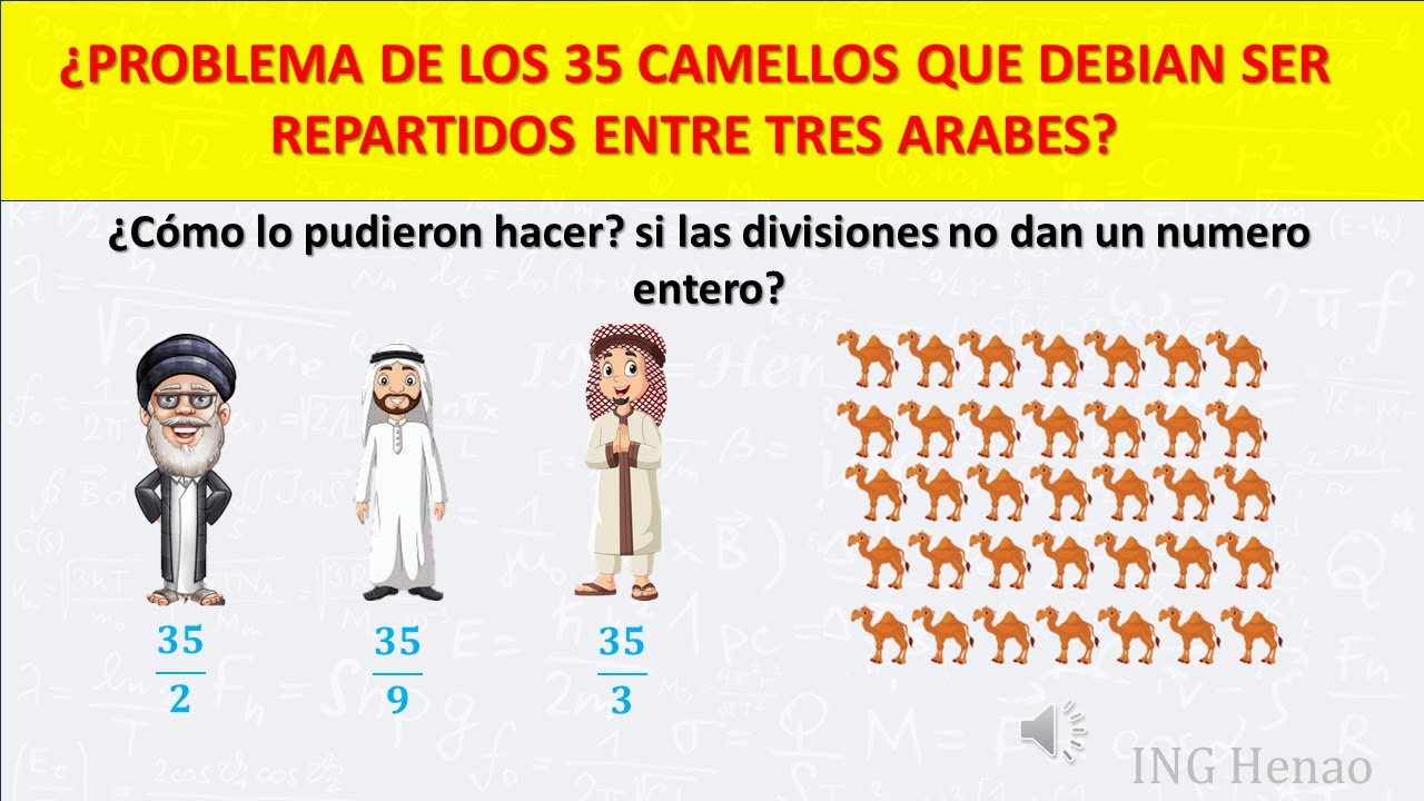 👳‍♀️🧠👳‍♀️PROBLEMA DE LOS 35 CAMELLOS, EL HOMBRE QUE CALCULABA (BEREMIZ SAMIR) malba tahan - YouTube