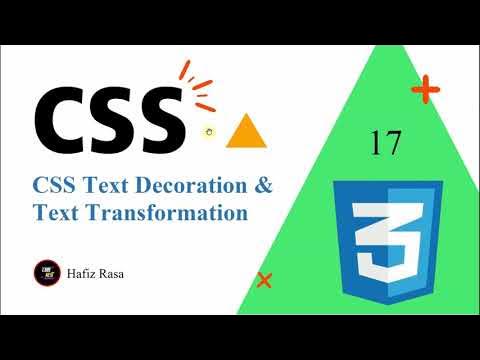 17 CSS Text Decoration and Text Transformation - YouTube