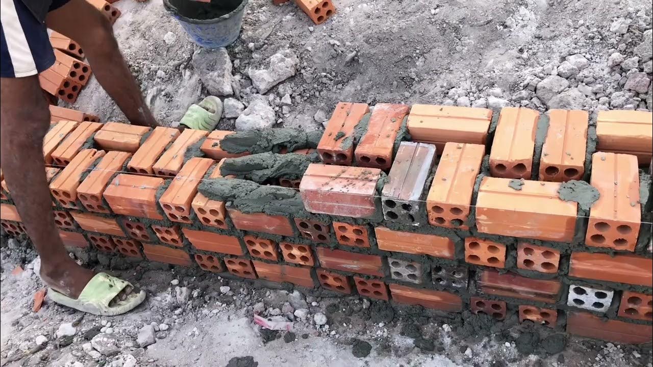 How to Arrange Brick to Build house Cambodia 🇰🇭 - YouTube