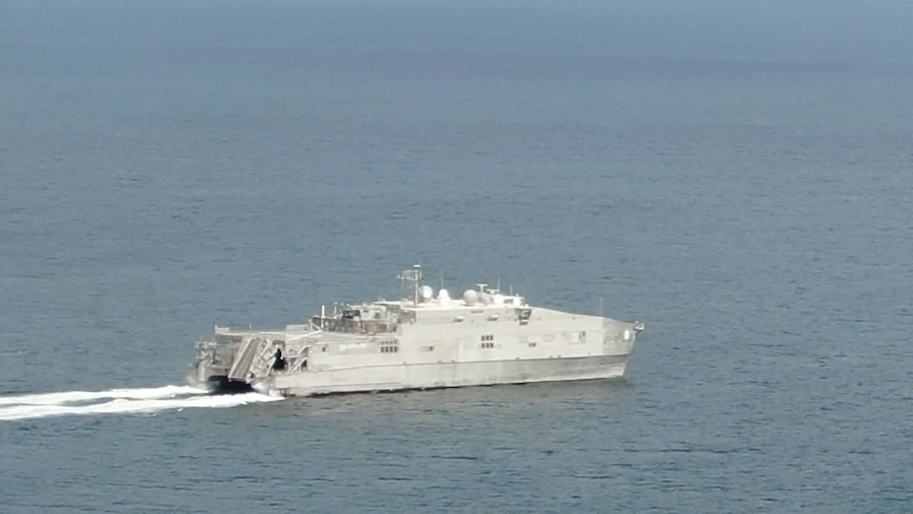 US Navy. American landing ship USNS Yuma (T-EPF-8) in Odessa - YouTube