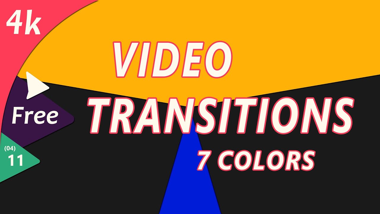 Video transition effects green screen 7 colors (video effects) 4k - YouTube