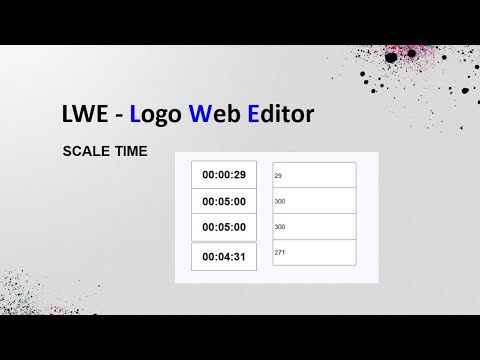 Siemens LWE, Logo Web Editor, ( Miscellaneous) Scale Time als ...