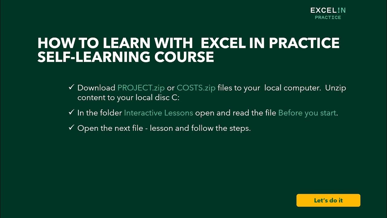 Excel in Practice eLearning course - YouTube