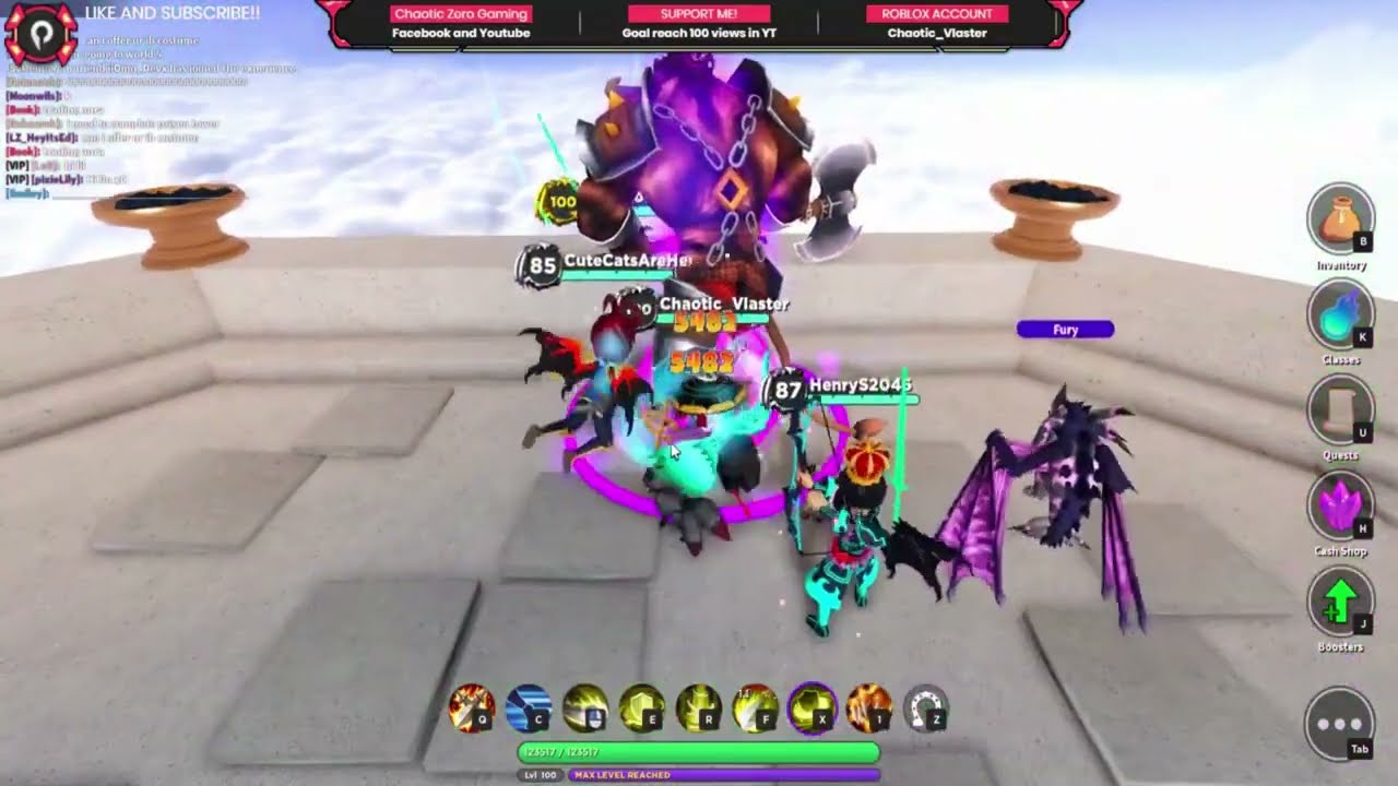 ROBLOX WORLD ZERO - DEFEATING MINOTAUR (PALADIN WITH LEGENDARY ITEMS ...