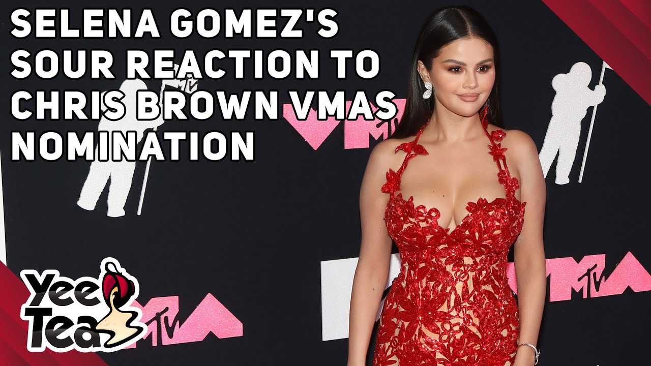 Selena Gomezs Sour Reaction To Chris Brown Vmas Nomination Drake New