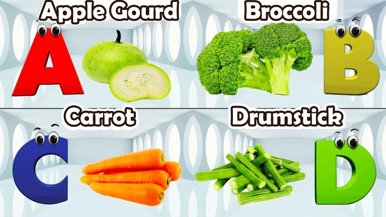 ABC Vegetables Song | Alphabets Kids song | Learn #alphabet and # ...