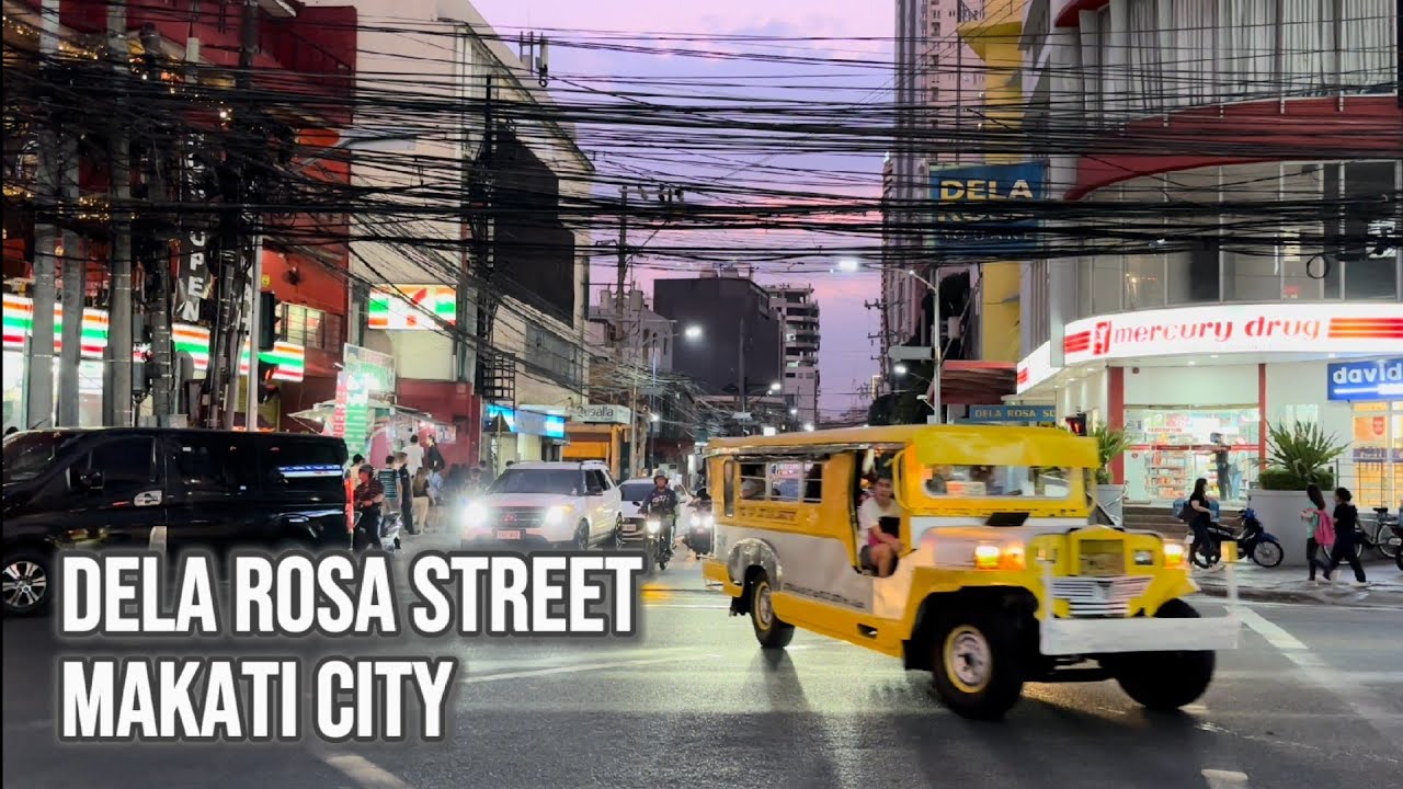 [4K] Rush Hour Walk at Dela Rosa Street | Makati City, Philippines ...