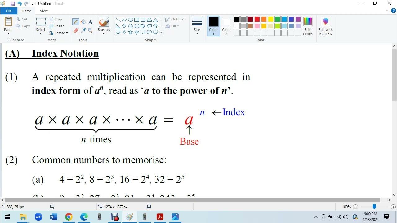 F3 C1 A Index Notation - YouTube