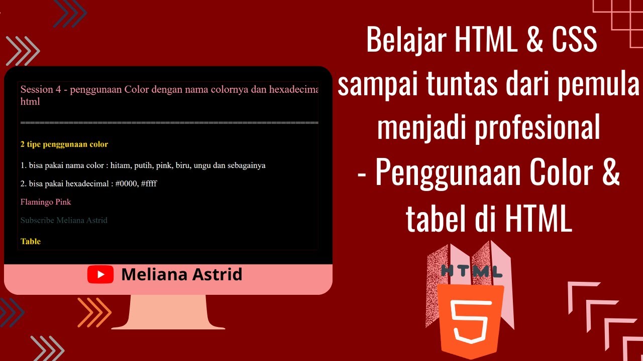 Belajar HTML & CSS sampai tuntas dari pemula menjadi profesional ...