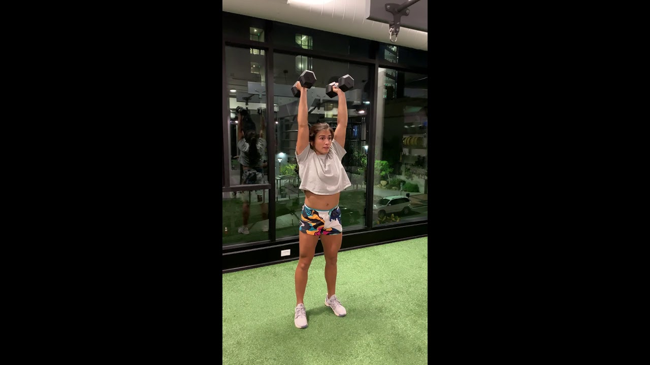 Dumbbell Shoulder To Overhead - YouTube