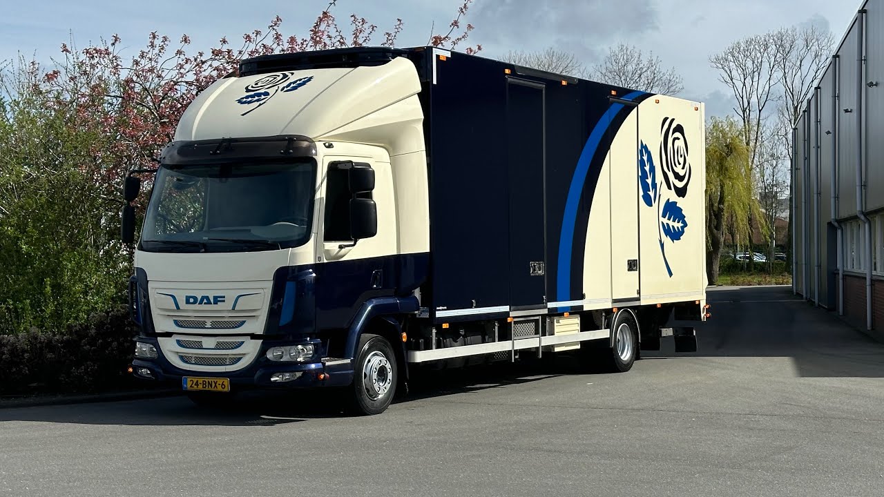DAF LF 210 FLOWER TRUCK * SIDE DOORS * TAIL LIFT - YouTube