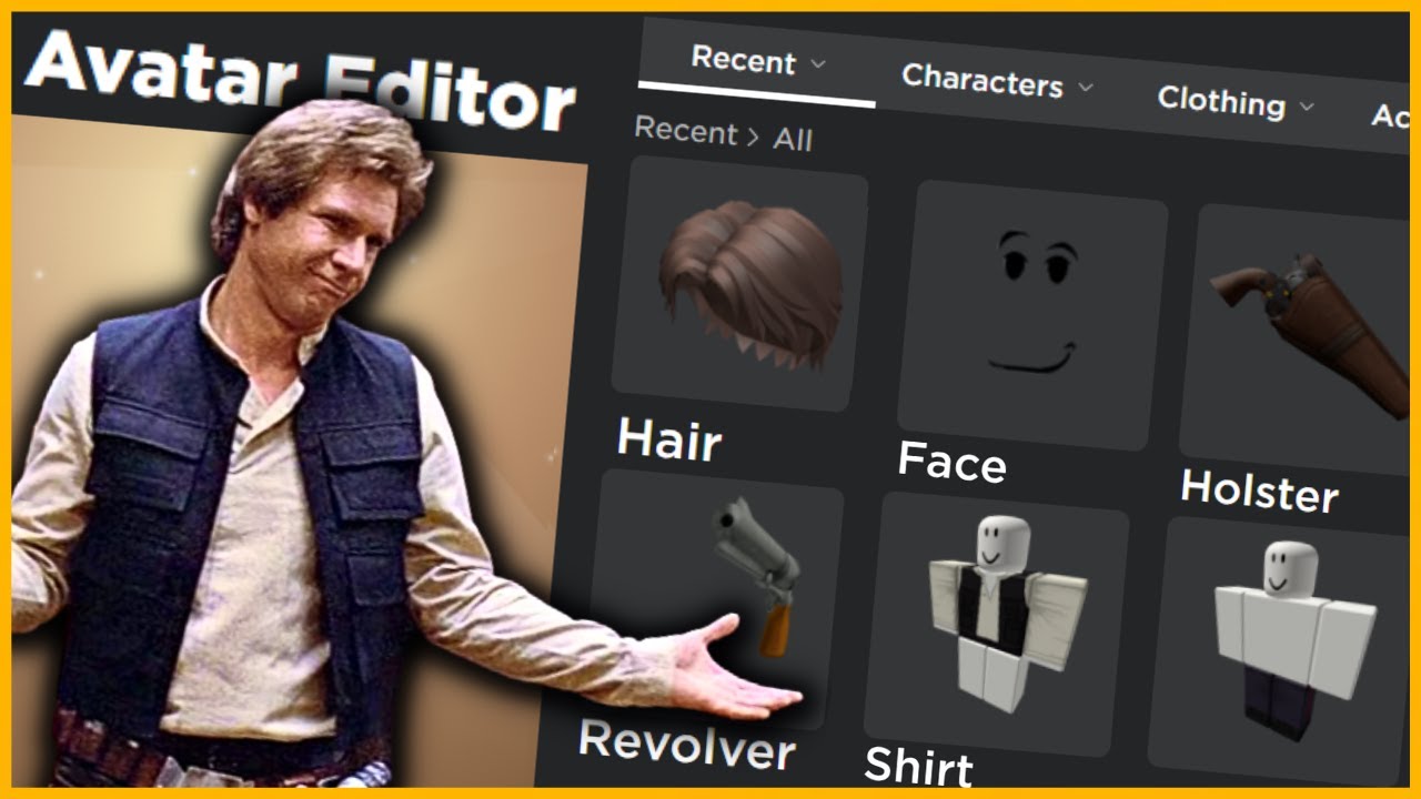 How to Make a HAN SOLO Avatar on ROBLOX - YouTube