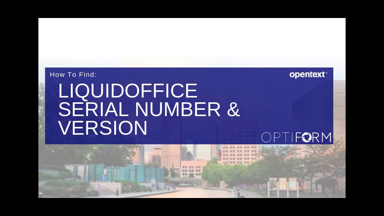 Where is my LiquidOffice serial number? - YouTube