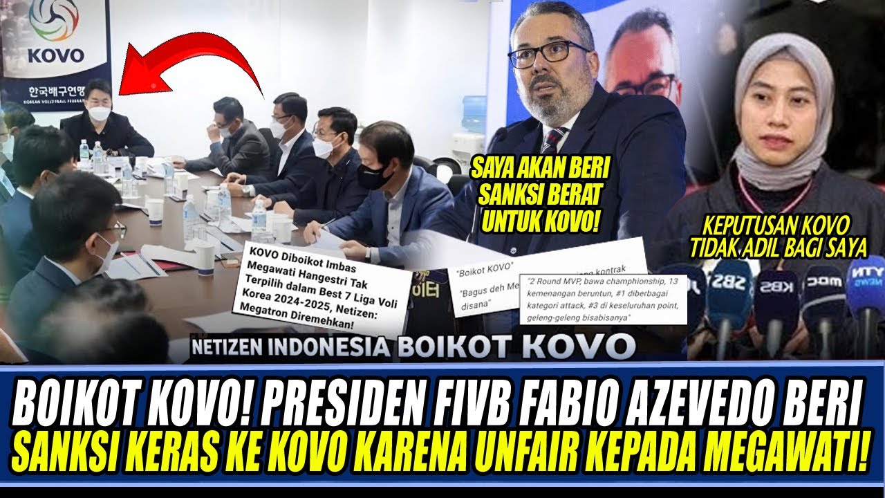 BOIKOT KOVO🔥Presiden FIVB Fabio Azevedo Beri Sanksi Keras Ke KOVO Karena Unfair Kepada Megawati ...