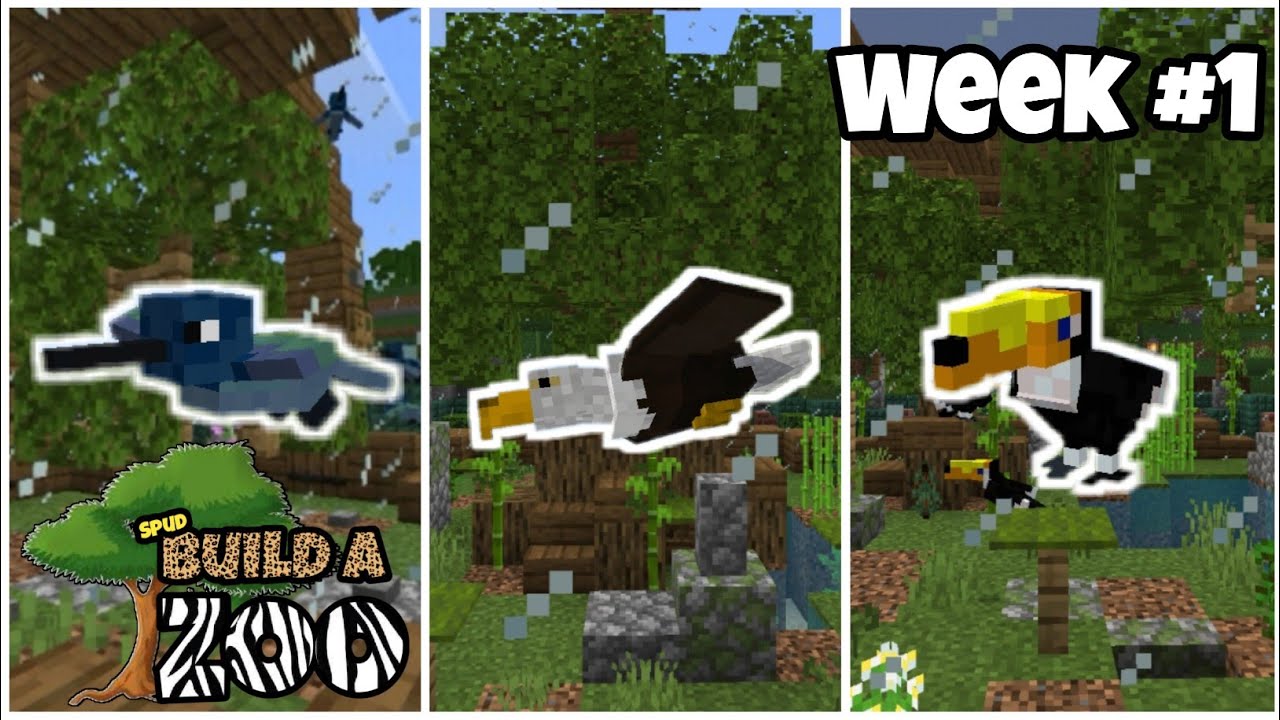 Spud Build A Zoo! [Let's Build a Zoo in Minecraft] Week 1 Featuring ...