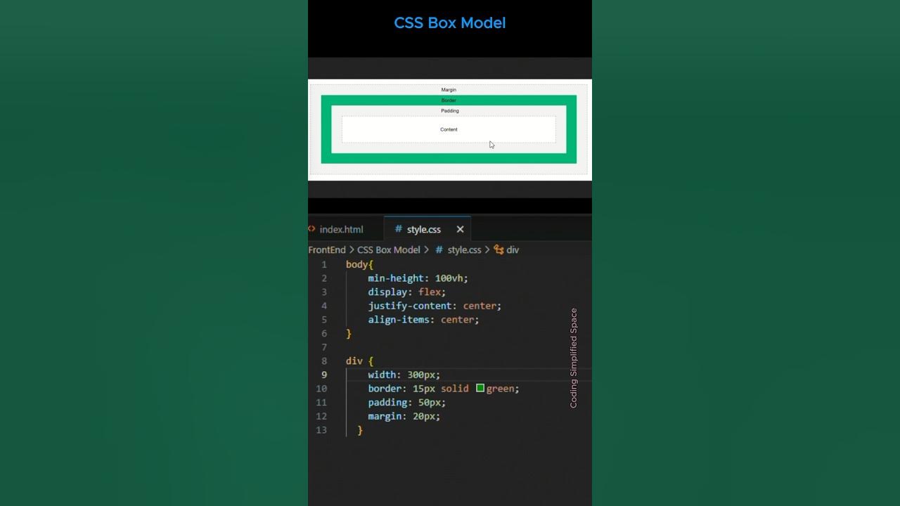 11/100 - CSS Box Model #css #html #javascript #frontend #tutorial #project #shorts - YouTube