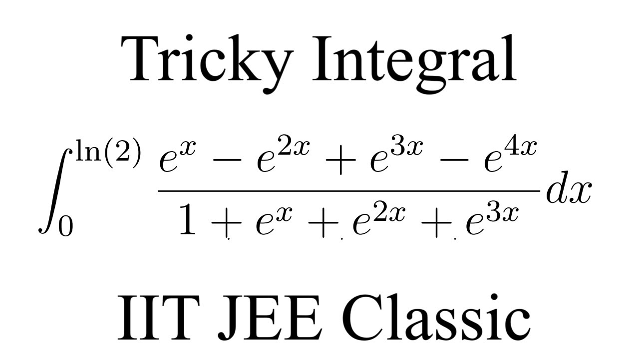 Tricky IIT JEE Classic Integral - YouTube