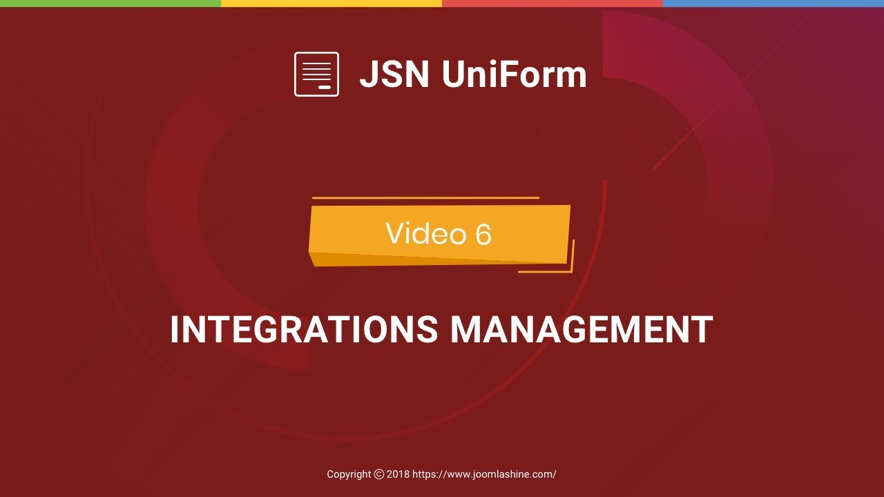 JSN UniForm Tutorials - Video 6: Integrations Management - YouTube