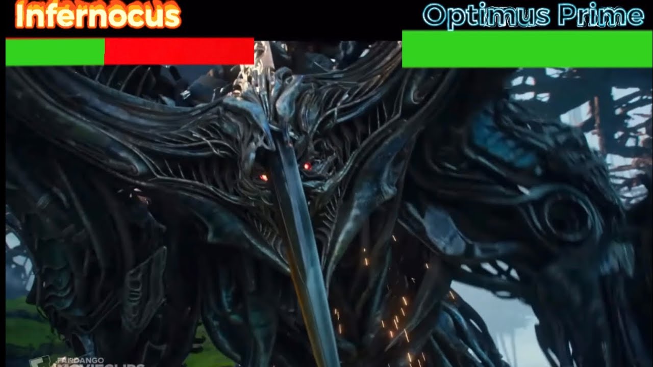 Infernocus vs. Optimus Prime WITH HEALTHABARS! - YouTube