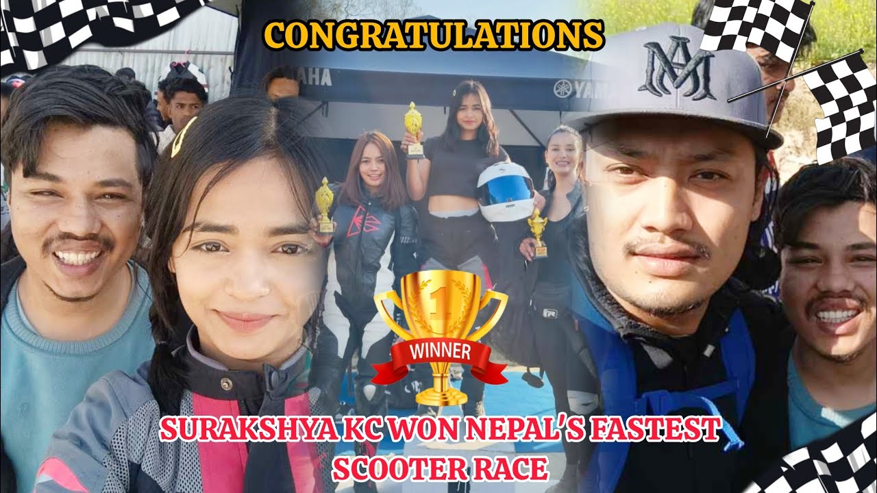 Surakshya KC Won Nepal's Fastest Scooter Race @rojalvlog12 - YouTube