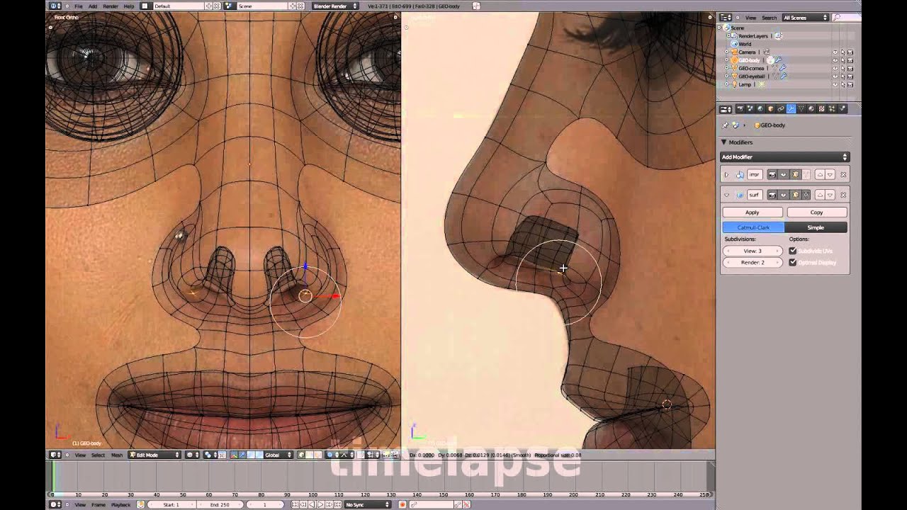Nose Detailing Modeling Blender 12 - YouTube