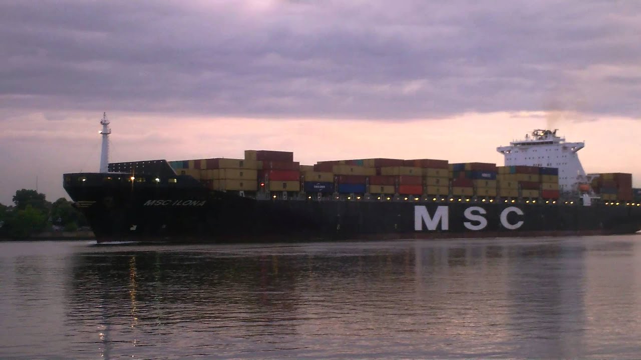 Container Ship MSC ILONA Entering New York Harbour (June 19, 2014 ...