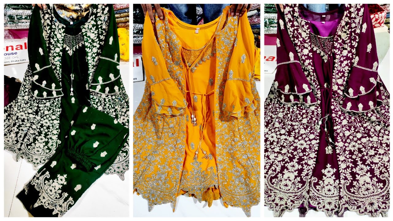 পাকিস্তানি সেমি ব্রাইডাল কটি কামিজ কালেকশন || Pakistani koti dress ...