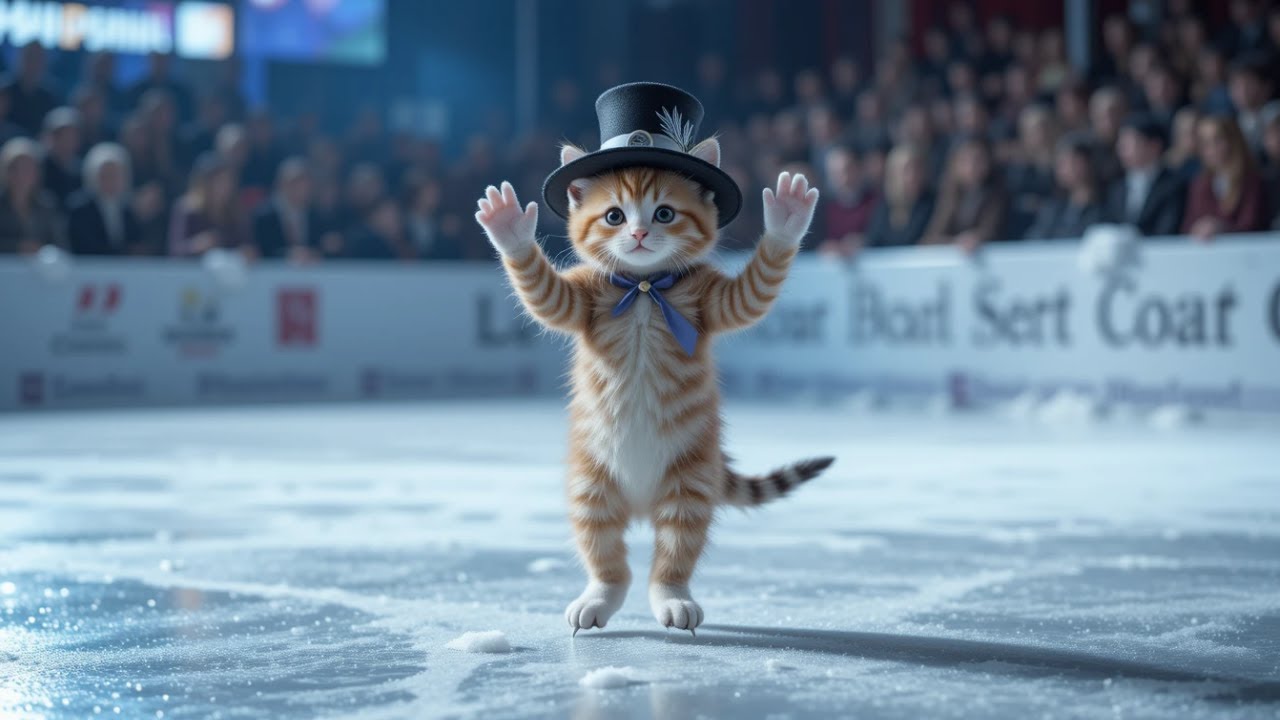 Cats Skating on Iceland | Funny Cats Doing Human Things - YouTube