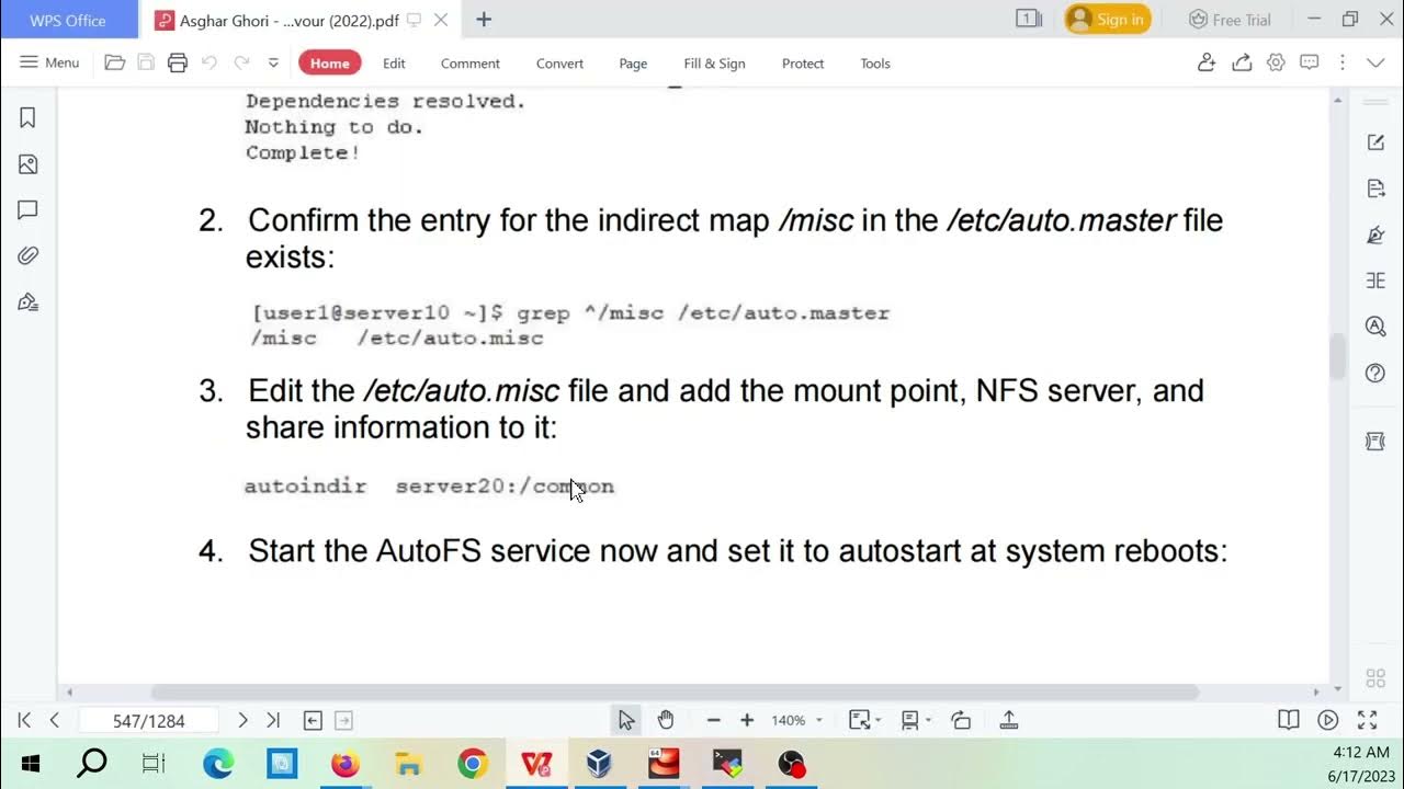 Linux Redhat lab: AutoFS, Access NFS Share Using Indirect Map - YouTube