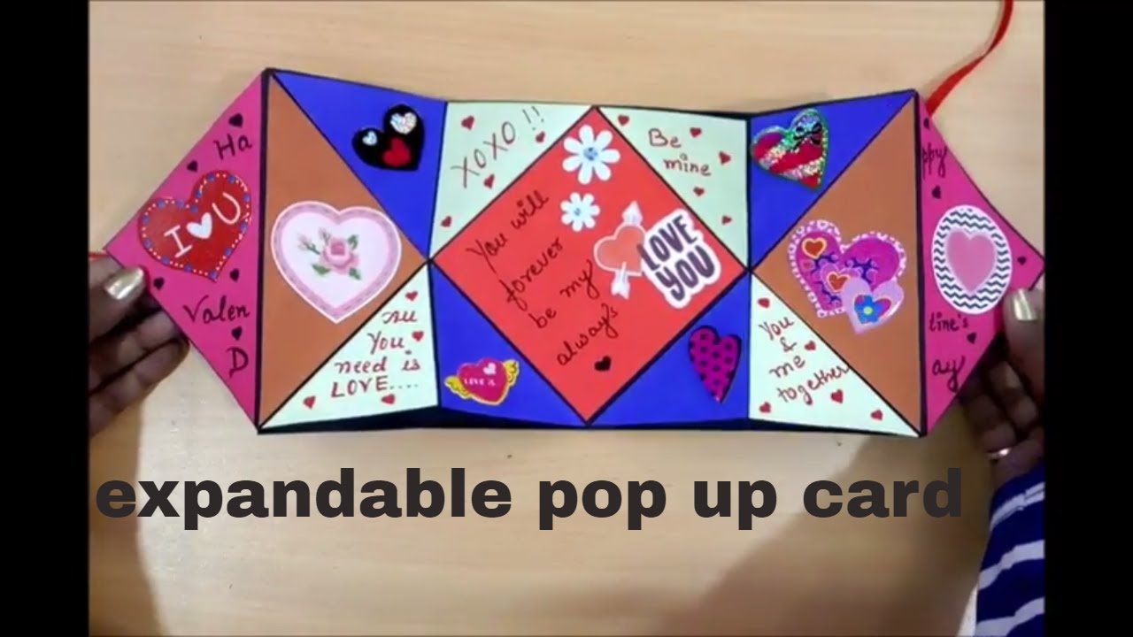 tutorial of diamond pop up card{VALENTINE'S DAY} - YouTube