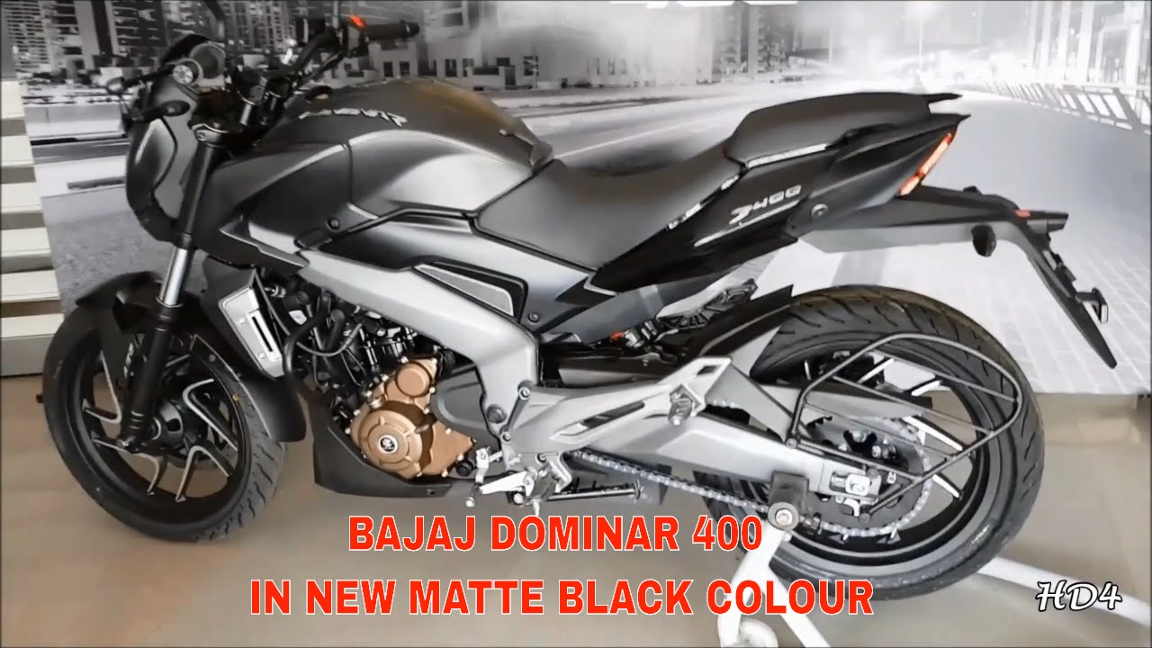Bajaj Dominar 400 Matte Black Colour - Walkaround - YouTube