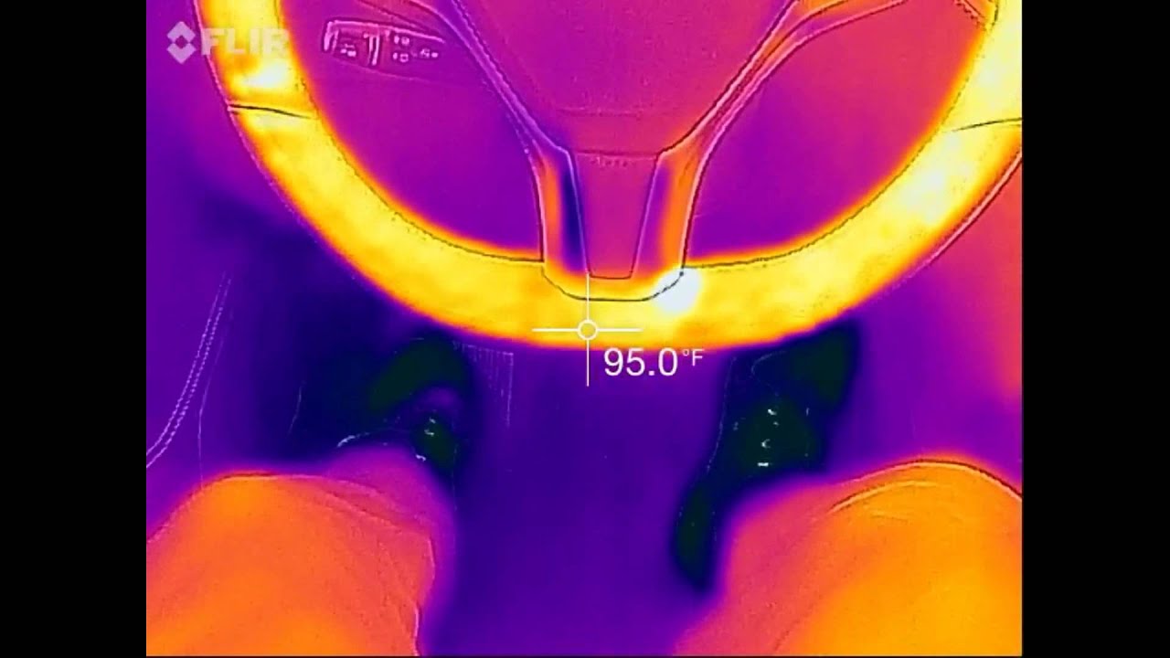 Tesla Motors Model S: Heated Steering Wheel Thermal Imagery! - YouTube