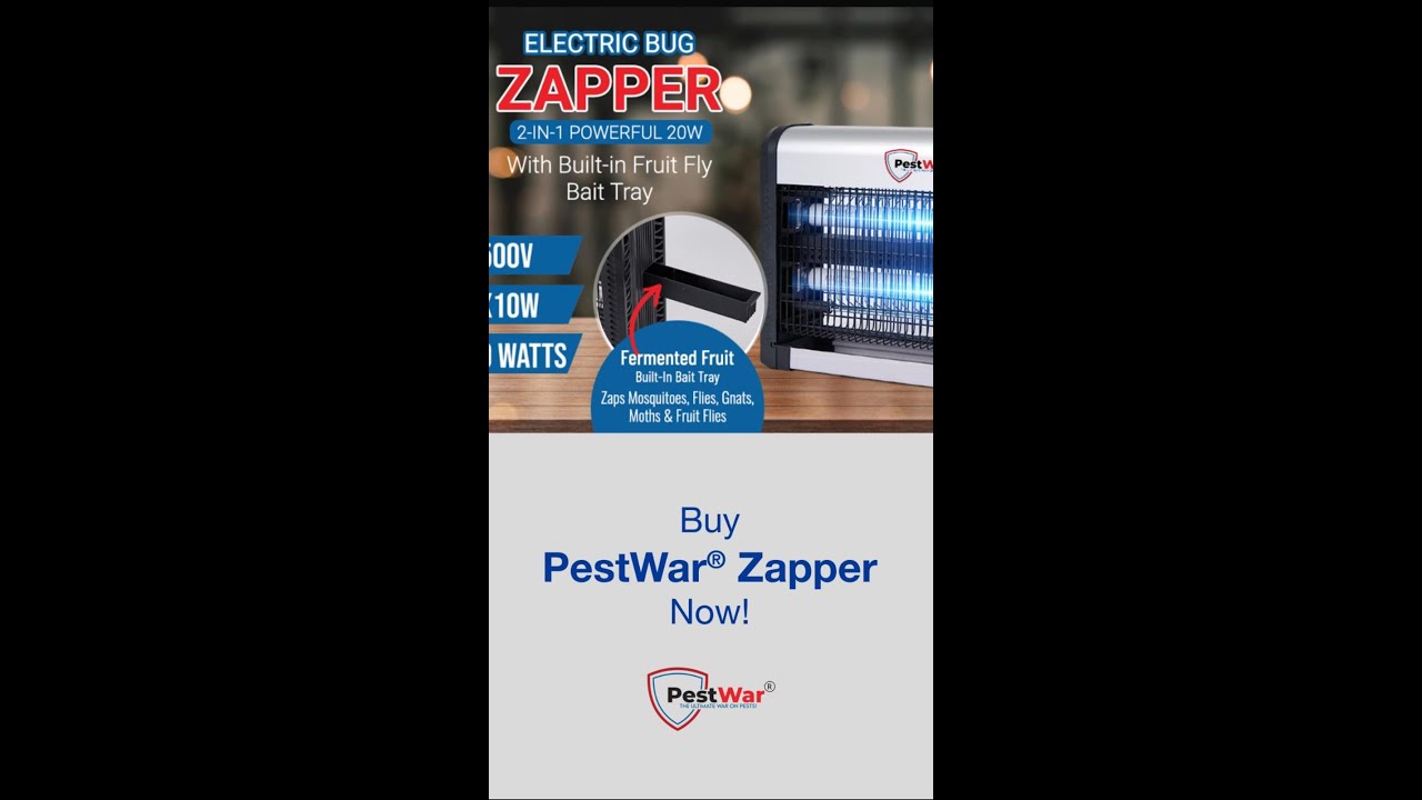 PestWar, Advanced 2-in-1 Indoor Bug Zapper, Powerful 3500V Flying ...