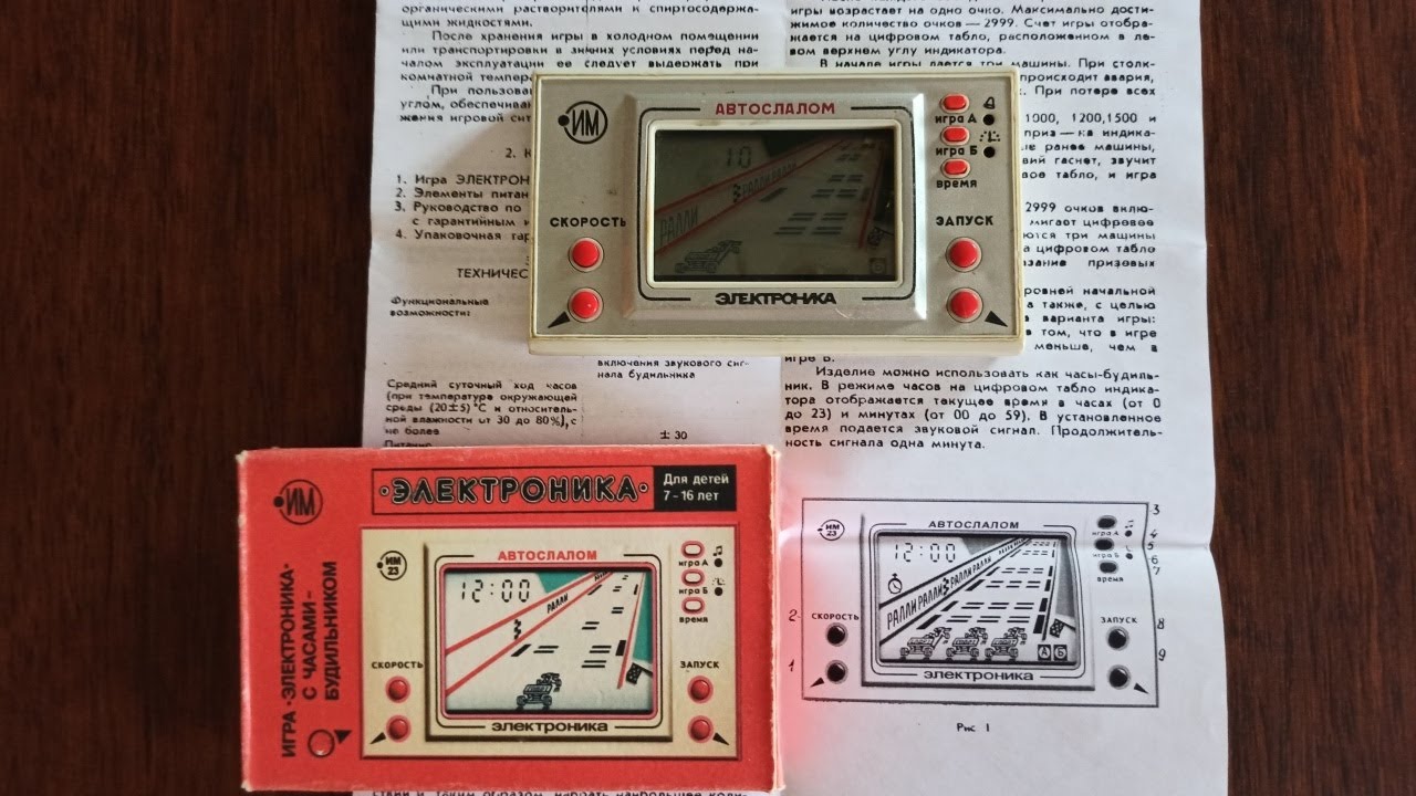 Elektronika soviet LCD game Autoslalom. 80s Game & Watch made in the ...