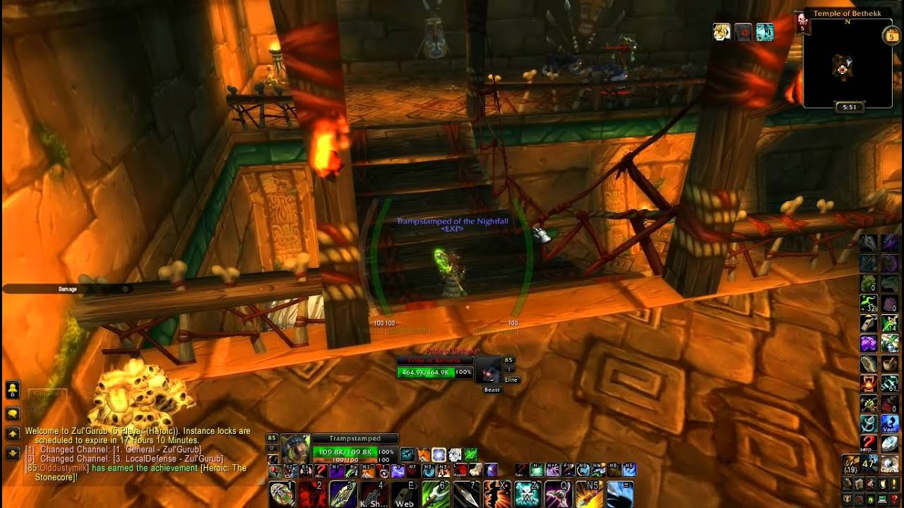 WoW Hunter Solo tame Pride of Bethekk(Panther) in heroic Zul'Grub - YouTube