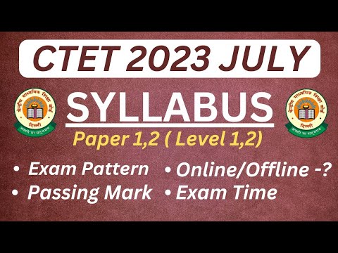 CTET 2023 | Ctet Syllabus | Syllabus | ctet Paper 1 syllabus | ctet ...
