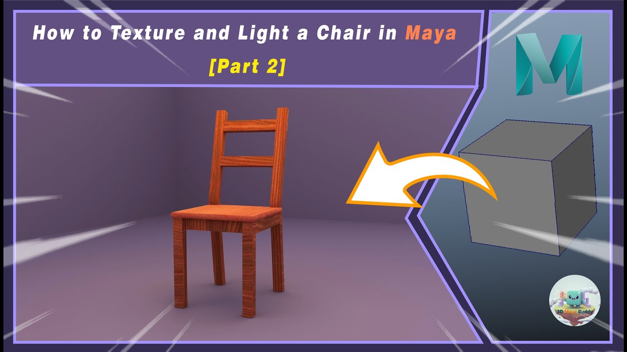 How to Texture and Light a Chair in Maya | Easy Tutorial for Beginners ...