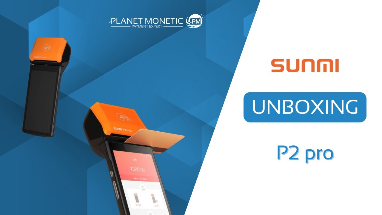 Terminal bancaire portable Sunmi P2 pro - YouTube