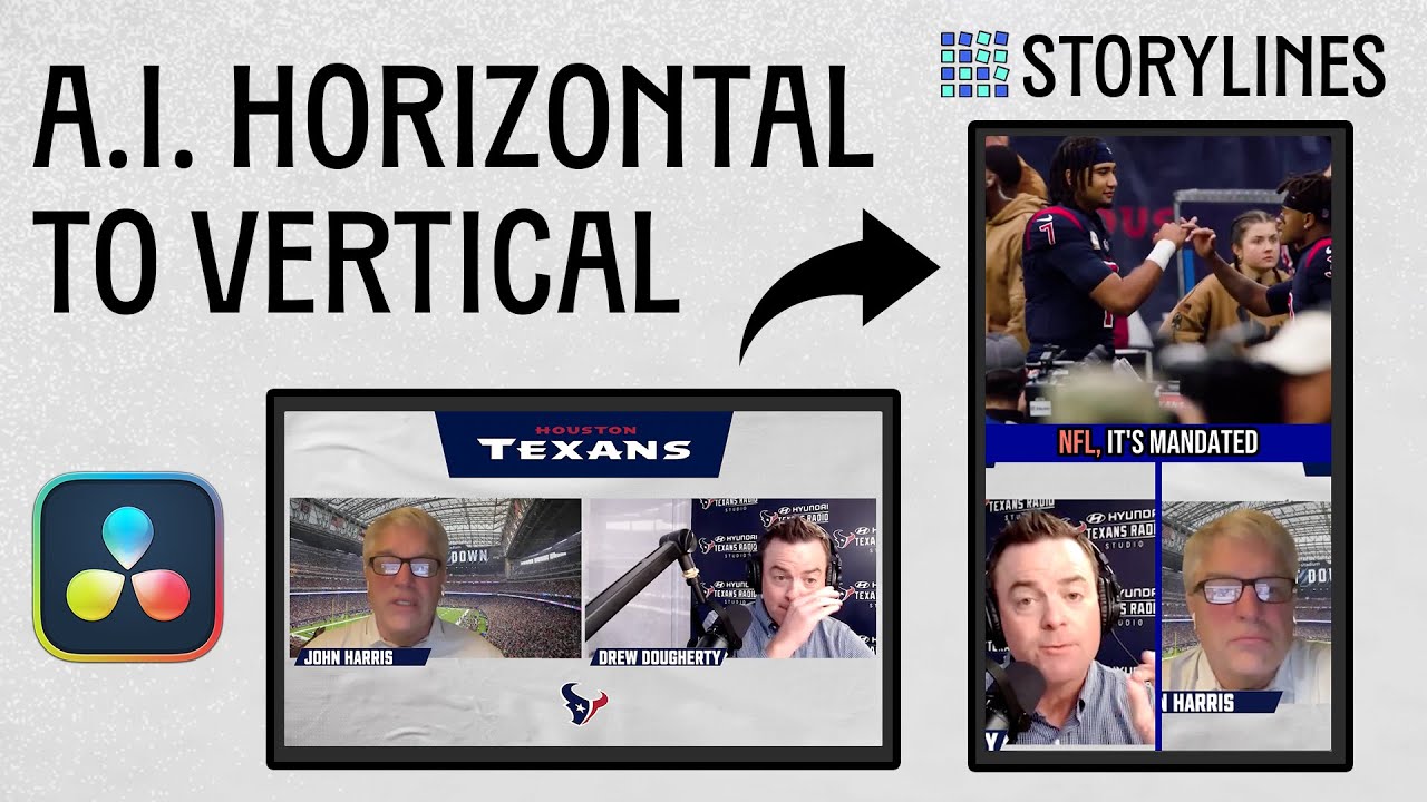 Horizontal to Vertical Video With AI + Resolve - YouTube