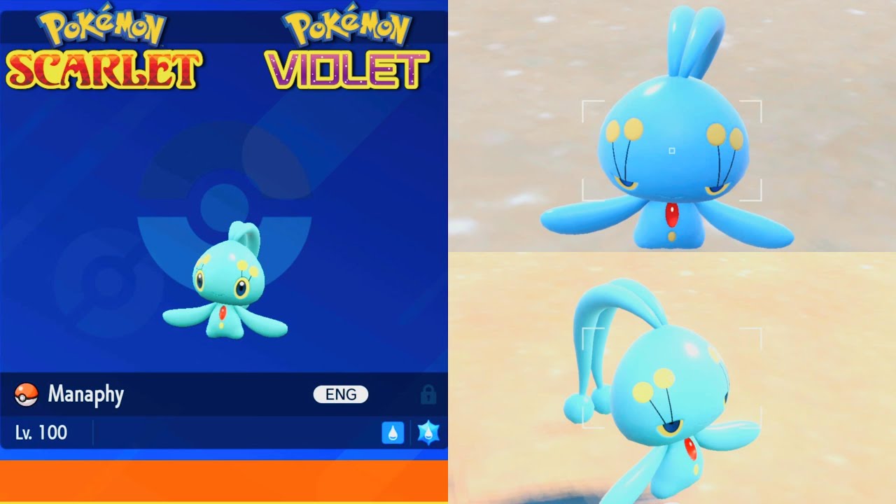 Pokémon Scarlet & Violet: Shiny Manaphy comparison & Battle testing ...