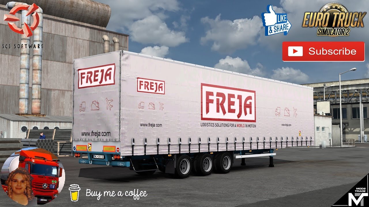 Euro Truck Simulator 2 (1.48) Trailer Van Hool Mega and Scania MegaMod by ModsTrade + DLC's ...