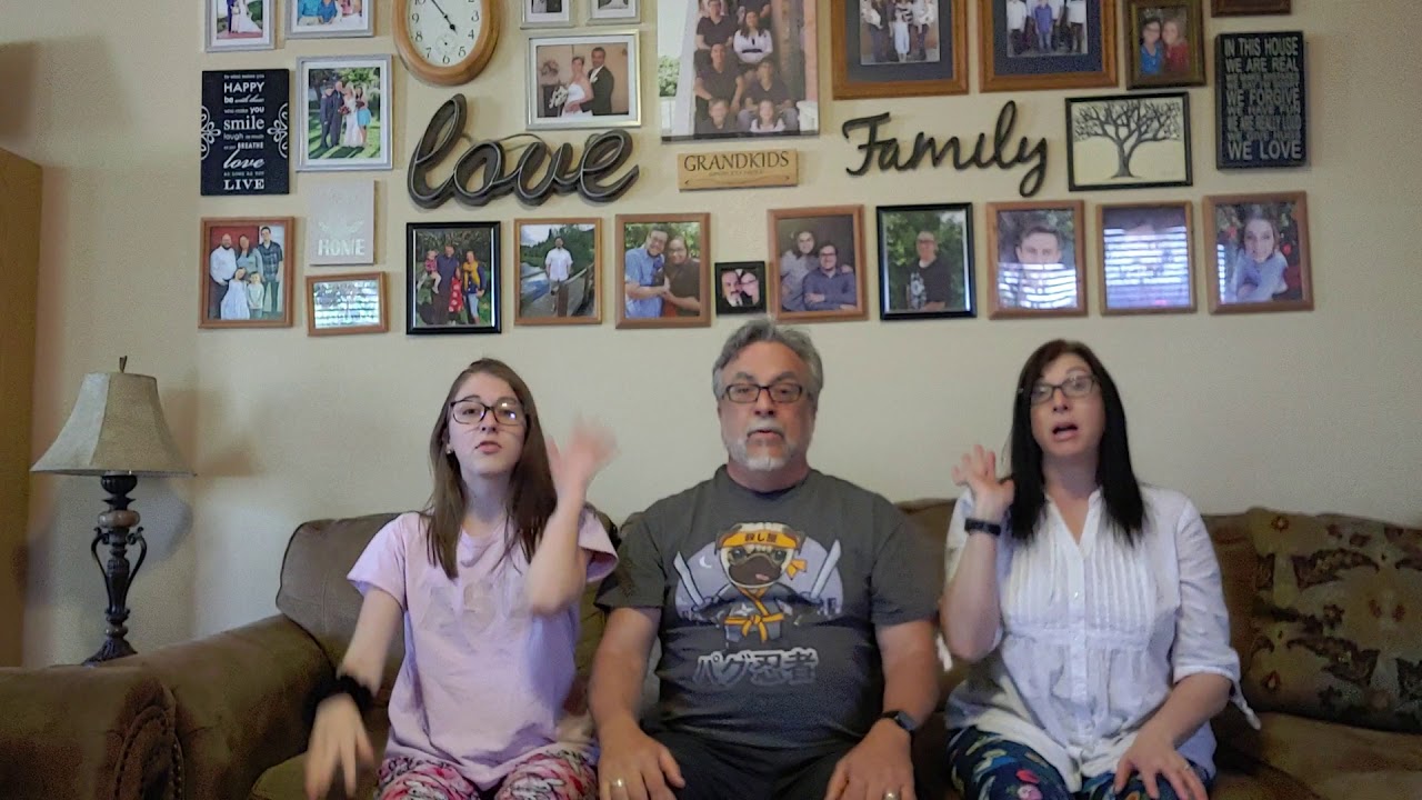 Kendra, Ken, and Brenda Goodenberger sing 'One Finger, One Thumb'. # ...