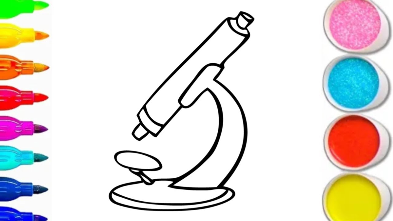 HOW TO DRAW A MICROSCOPE, DRAW CUTE THINGS FOR KIDS - YouTube