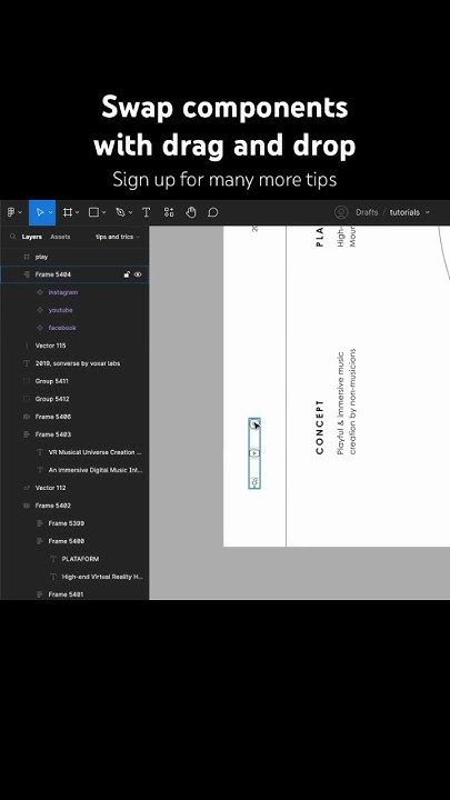 Drag and drop to swap components in figma #design #figmadesign #ux # ...
